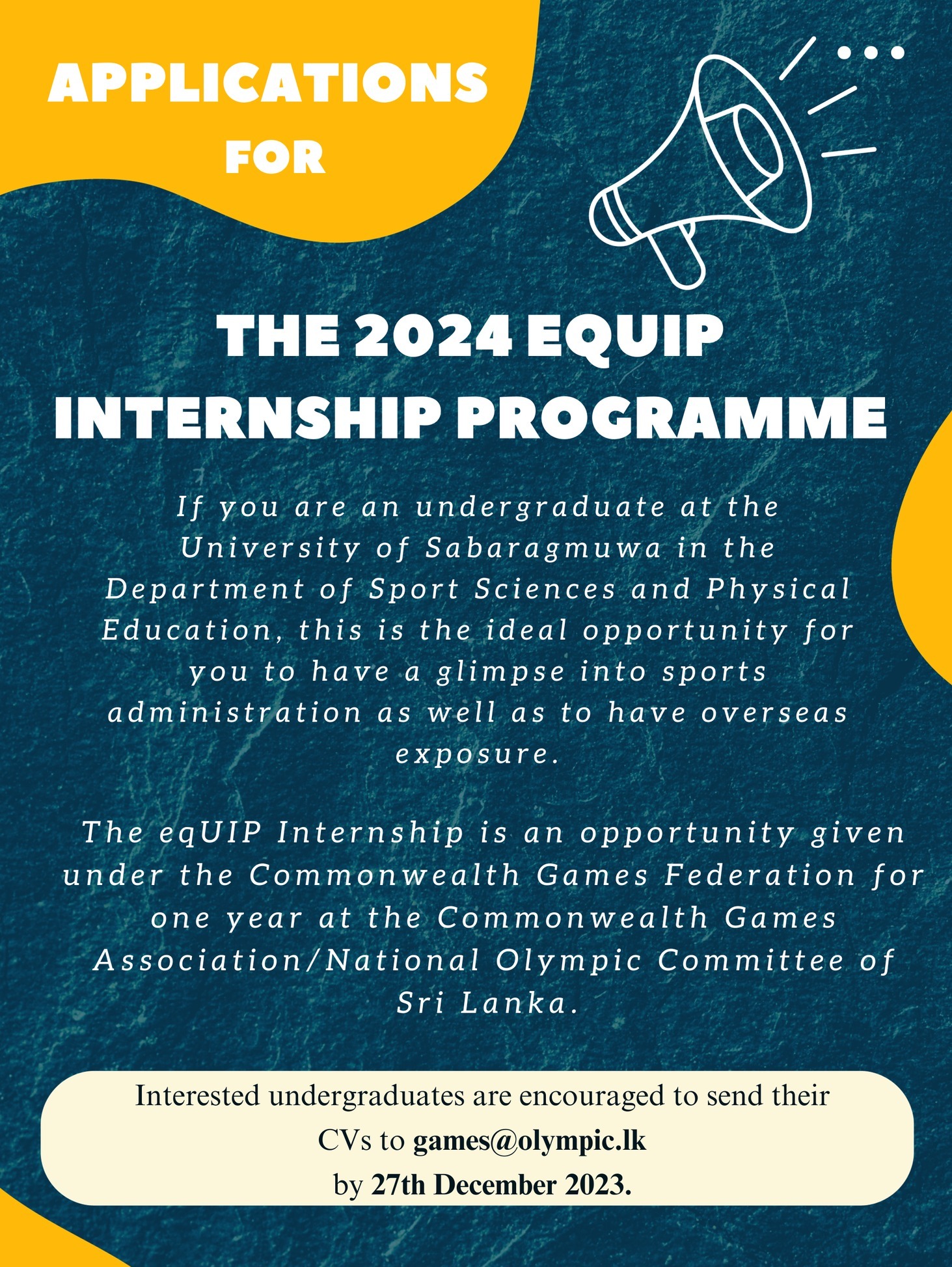 EQUIP Internship Programme | Faculty of Applied Sciences