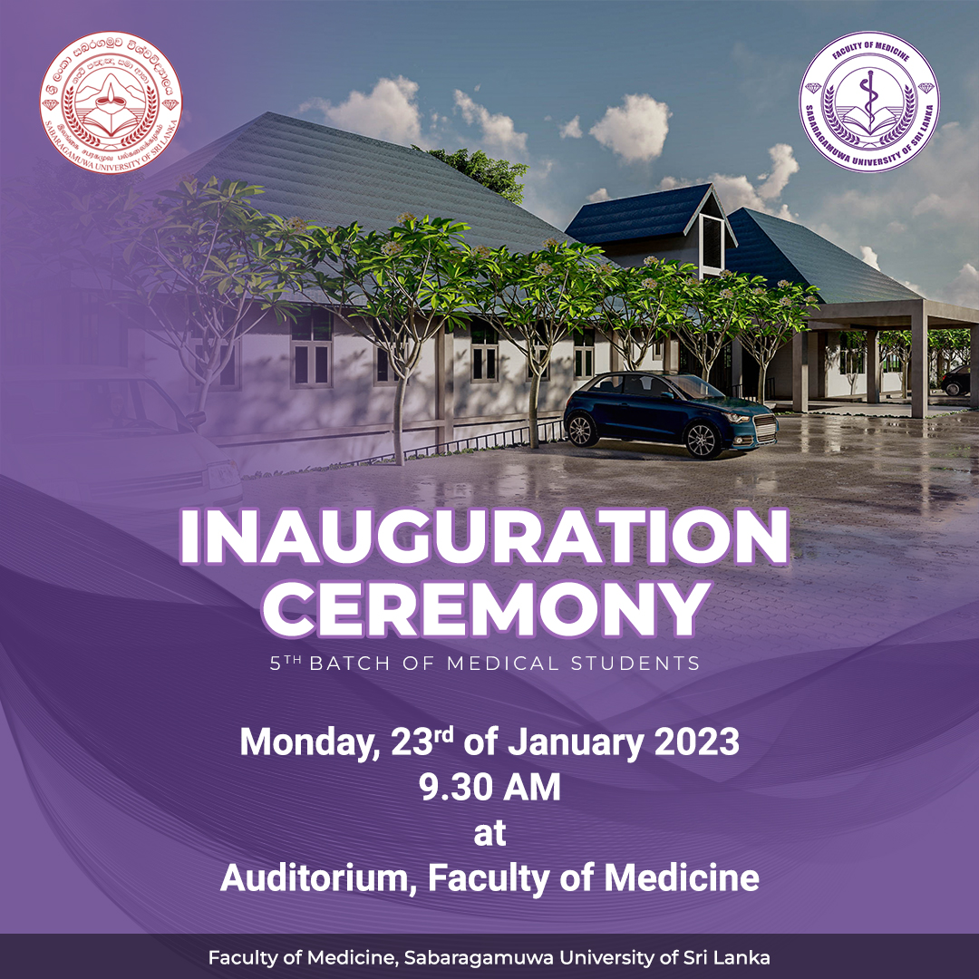 Inauguration Ceremony - 5th Batch of Medical Students | Faculty of Medicine